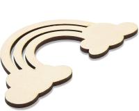 China Unfinished Wood Cutouts for Crafts, Rainbow Clouds for sale