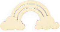 China Unfinished Wood Cutouts for Crafts, Rainbow Clouds for sale