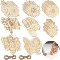 China Unfinished Wooden Cutouts, Customized Shape, DIY Paint Hanging Decor for sale