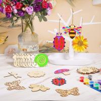China Unfinished Wooden Cutouts, Customized Shape, DIY Paint Hanging Decor for sale