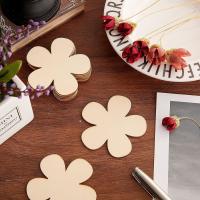 China Unfinished Wooden Flower Cutouts Discs Crafts Wood Ornaments Flower Embellishments Wooden Slices for DIY Projects Decoration for sale