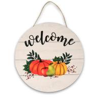 China 2024 Halloween wooden door hangings New party scene decoration pieces  Pumpkin black cat haunted house bat party scene decor for sale