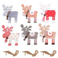 China New Christmas style small decorations atmosphere pendant High quality wooden materials for sale