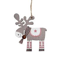 China New Christmas style small decorations atmosphere pendant High quality wooden materials for sale