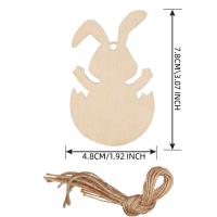 China DIY Wooden Easter Customized Shaped Ornaments to Paint for Kids, Unfinished Wood Slices Holiday Hanging Decorations for sale