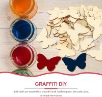 China Unfinished Wooden Butterfly Cutout Wood Butterfly Crafts Wooden Butterfly Decoration for DIY Paint Craft for sale