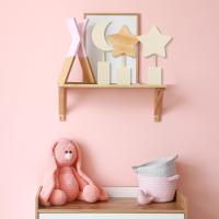 China Wooden Nursery Shelf Decor Boho Nursery Decor Set Bohemian Baby Decor for Nursery Bedroom Boys Girls Kids for sale