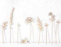 China Wooden Flower Bouquet - Plywood Flower Sign For Wall Art, Wooden Flower Cutouts for sale