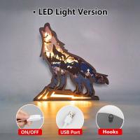 China 3D Wooden Animals LED Night Light Festival Decoration Desktop Desk Table Living Room Bedroom Farmhouse Office Shelf for sale