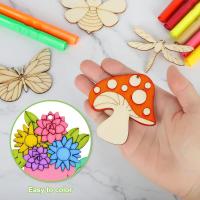 China Wooden Ornaments to Paint 8 Styles DIY Blank Unfinished Wood Cutouts Ornament for Home Crafts Hanging Decorations for sale