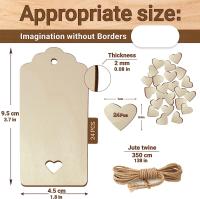 China New wooden unfinished label pendant DIY handmade wooden blank gift bookmark wood chip listing for sale