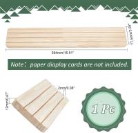 China 3-slot Ring Jewelry Display Stand Craft Showing Organizer Tray Wood Business Card Holder for Tabletop Shows Jewelry Displaying for sale