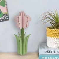 China New Design Wooden Flower Figure Home Tabletop Decoration Pieces for sale