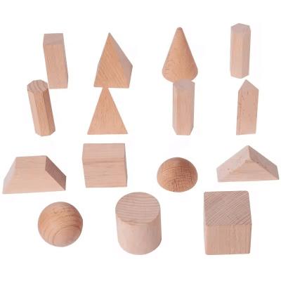 China Wood Geometric Solids, Kids Wooden Shapes, Montessori Toys for sale