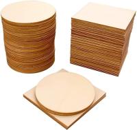 China Unfinished Wood Slices Blank Wood Chips for Handicrafts Home Decoration Wooden Coasters and DIY Crafts for sale
