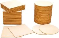 China Unfinished Wood Slices Blank Wood Chips for Handicrafts Home Decoration Wooden Coasters and DIY Crafts for sale