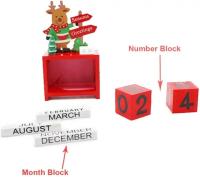 China DIY Digital Calendar Wooden Christmas Tree Tabletop Decoration for sale
