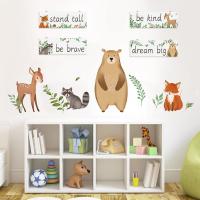 China Woodland Animal Plaque Decorative Hanging Wood Plaque Wooden Label Wall Room Home Restaurant Bar Cafe Door for sale