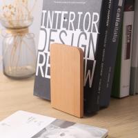 China Wood Book Ends for Shelves, Wooden Bookend Support for Books and Movies for sale