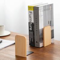 China Wood Book Ends for Shelves, Wooden Bookend Support for Books and Movies for sale