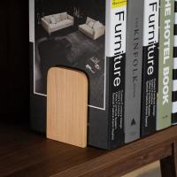 China Wood Book Ends for Shelves, Wooden Bookend Support for Books and Movies for sale