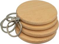 China Ecofriendly Blank Wooden Key Chain Laser Engraving Logo Round Shape Wood Souvenir Gift for sale