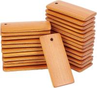 China Ecofriendly Bamboo Chip DIY Keychain Bamboo Pendant Wooden Crafts Blank Chips for sale