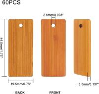 China Ecofriendly Bamboo Chip DIY Keychain Bamboo Pendant Wooden Crafts Blank Chips for sale
