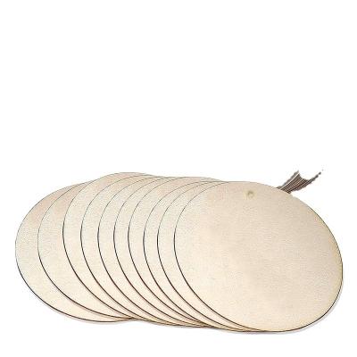 China Wooden Gift Tag Round Shape With Hole for sale