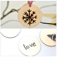 China Wooden Gift Tag Round Shape With Hole for sale