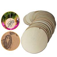 China Wooden Gift Tag Round Shape With Hole for sale