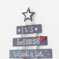 China Wooden Christmas wall-mounted text Christmas decorations decorate window scenes Christmas layout decorative props for sale