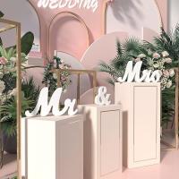 China Large White Mr & Mrs Sign for Wedding Table with Just Married Banner - Wooden Letter Decorations for Anniversary for sale