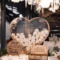 China Wooden Wedding guest book Wedding decoration layout message board for sale