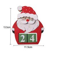 China Customized DIY Christmas wooden countdown calendar Christmas ornaments Santa elk ornaments for sale