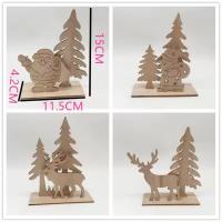 China Customized wooden Christmas tree Old man elk Christmas decorations for sale