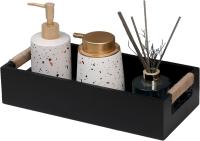 China Customized high quality black durable storage basket Toiletries storage basket for sale