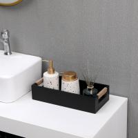 China Customized high quality black durable storage basket Toiletries storage basket for sale
