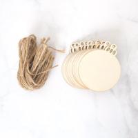 China DIY Wooden Christmas Ornaments Unfinished Predrilled Wood Slices for Holiday Hanging Decorations for sale