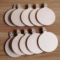 China Natural Wood Slices, DIY Wooden Christmas Ornaments Unfinished Predrilled Wood Circles for Holiday Hanging Decorations for sale