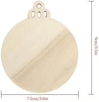China Natural Wood Slices, DIY Wooden Christmas Ornaments Unfinished Predrilled Wood Circles for Holiday Hanging Decorations for sale