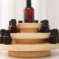 China Customized high-quality 3-layer wooden perfume essential oil display rack storage rack for sale