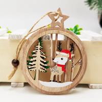 China 2024 Hot sale of wooden Christmas hanging decorations to create a Christmas atmosphere for sale