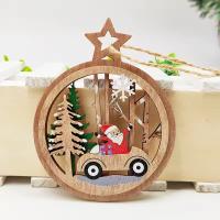 China 2024 Hot sale of wooden Christmas hanging decorations to create a Christmas atmosphere for sale