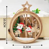 China 2024 Hot sale of wooden Christmas hanging decorations to create a Christmas atmosphere for sale