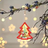 China 2024 New wooden Christmas decorations Christmas decorative lights for sale