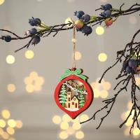 China 2024 New wooden Christmas decorations Christmas decorative lights for sale