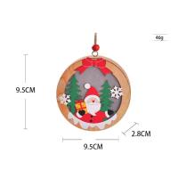 China Christmas Glow ornaments Christmas tree Wooden hanging ornaments Santa Claus snowman Elk Christmas lights for sale