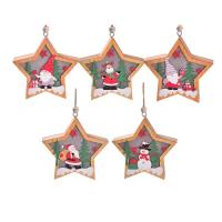 China Christmas Glow ornaments Christmas tree Wooden hanging ornaments Santa Claus snowman Elk Christmas lights for sale