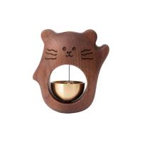 China Japanese bell decorative gifts Wooden refrigerator magnet door wind chimes wooden vintage doorbell for sale